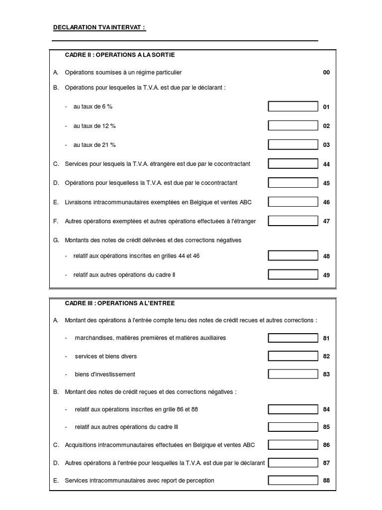 Déclaration TVA Intervat 2023 | PDF | Taxe sur la valeur ajoutée | Économie