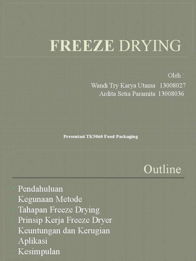 Freeze Drying | PDF