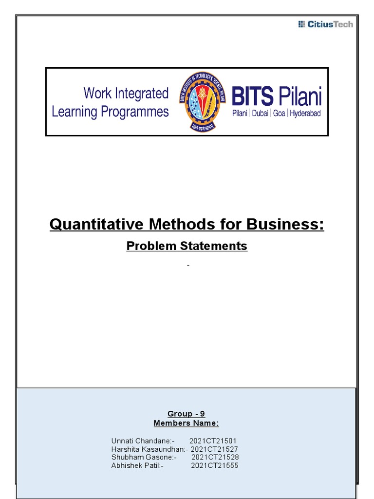 Assignment-Case Study - QM | PDF | Business | Computers