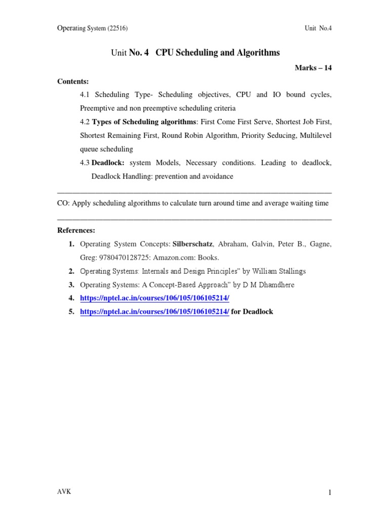 Unit 04 | PDF | Scheduling (Computing) | Process (Computing)