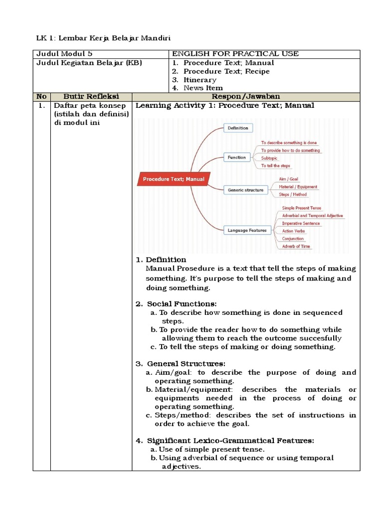Lk 1 1 Modul 5 Pdf Verb Adverb