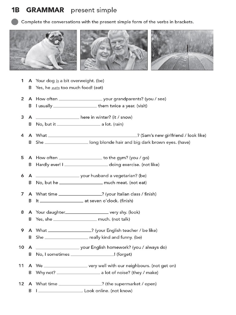 UNIT 1 P. 6. 7 TB Present Simple | PDF