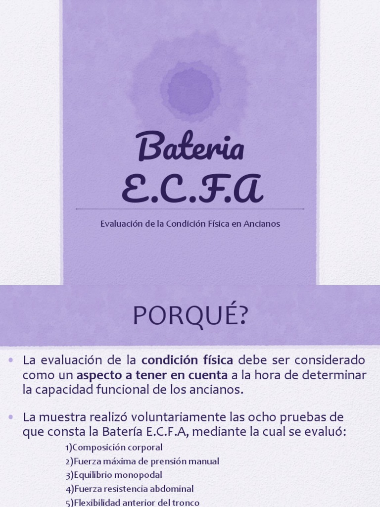 Bateria ECFA | PDF | Salud y bienestar