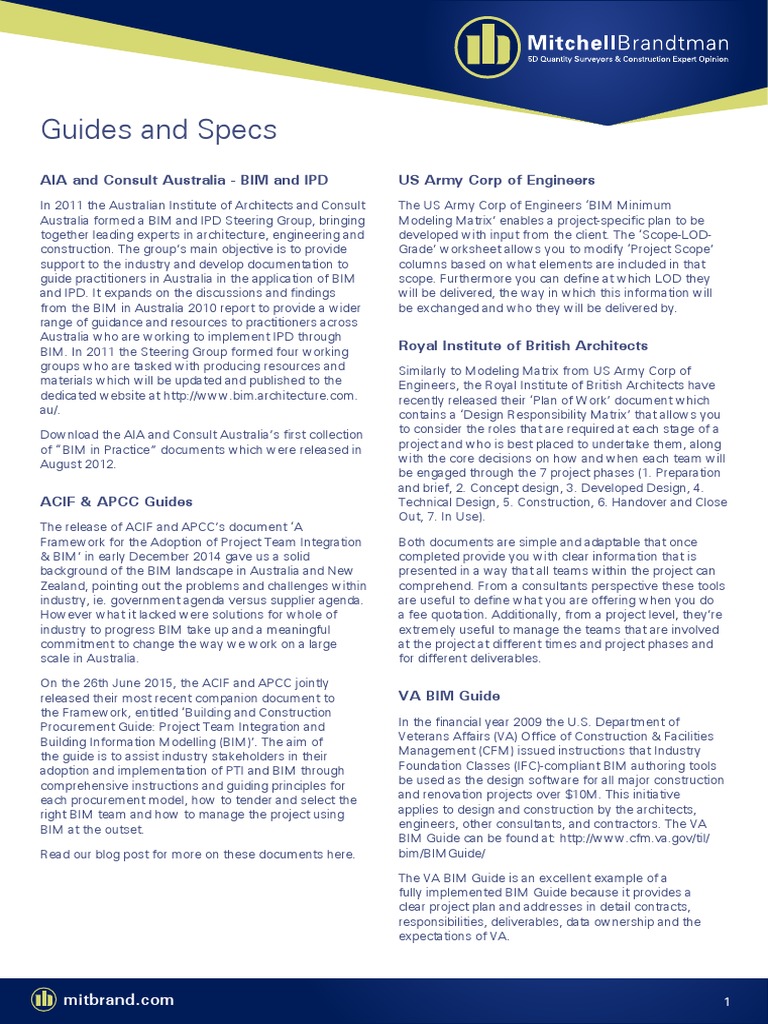 Guides and Specs | PDF