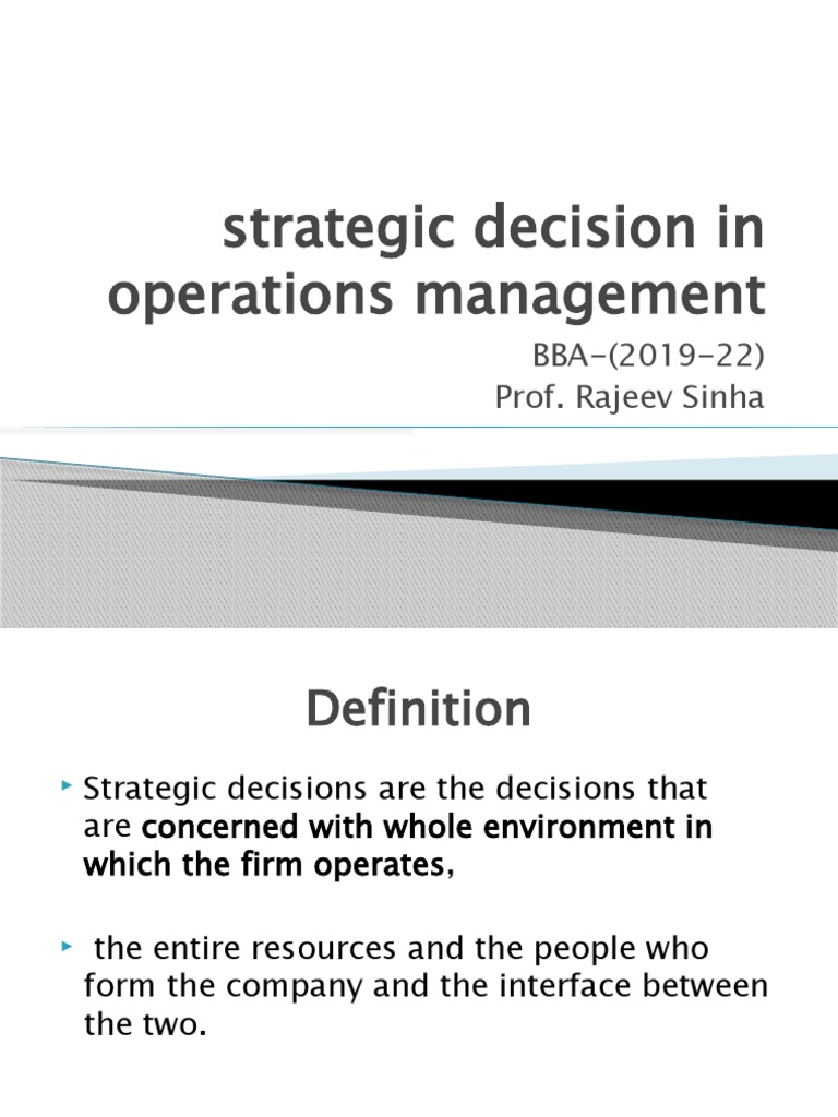 Strategic Ops Management Guide | PDF | Operations Management | Evaluation