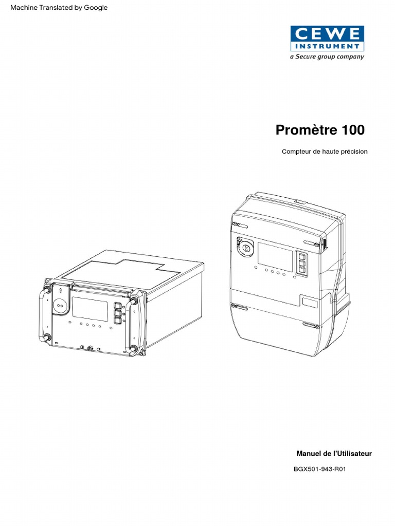 Prometer 100 User Manual Cewe BGX501 French | PDF | Transformateur ...