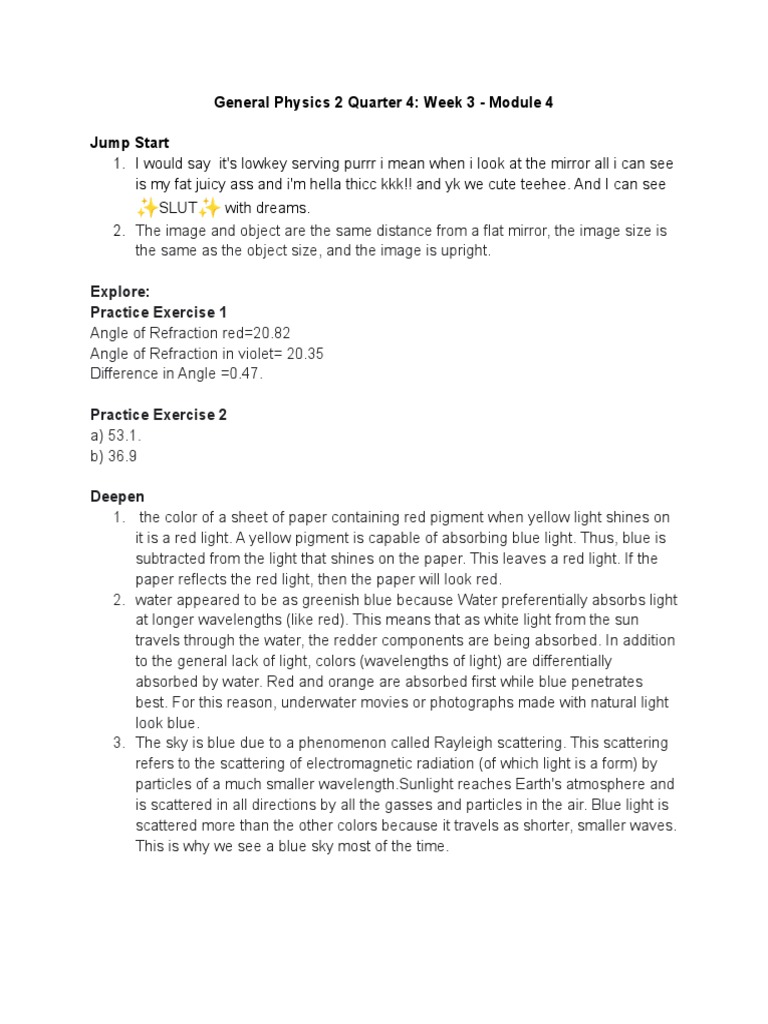 General Physics 2 Quarter 4 Week 3 Module 4 WAYNE ALA | PDF | Science ...