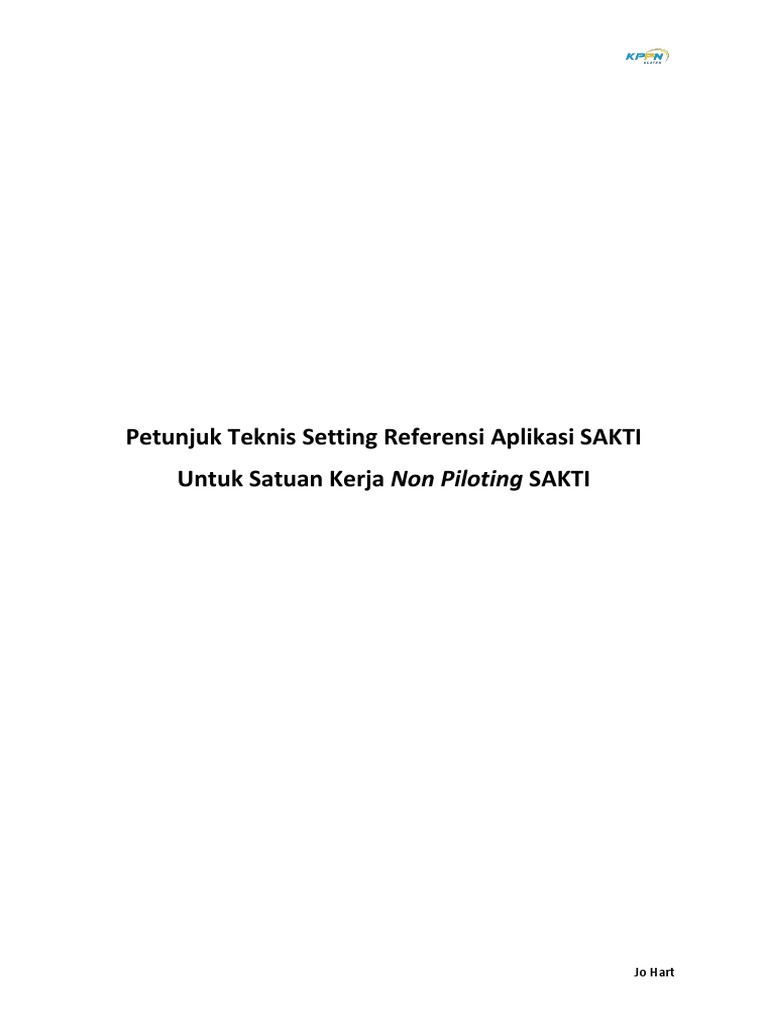 Panduan Setting Aplikasi SAKTI 2022 | PDF | Bisnis | Komputer