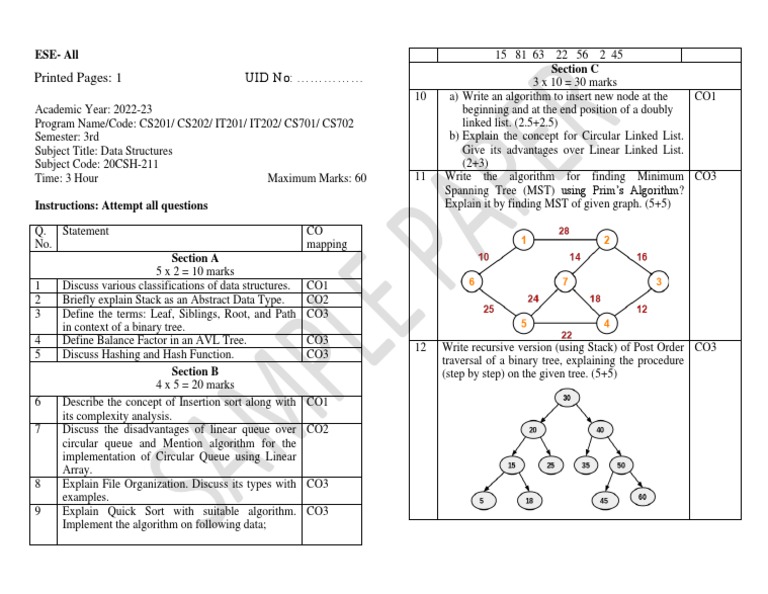 CHANDIGARH UNIVERSITY DS - Sample - EST | PDF | Software Engineering | Computing