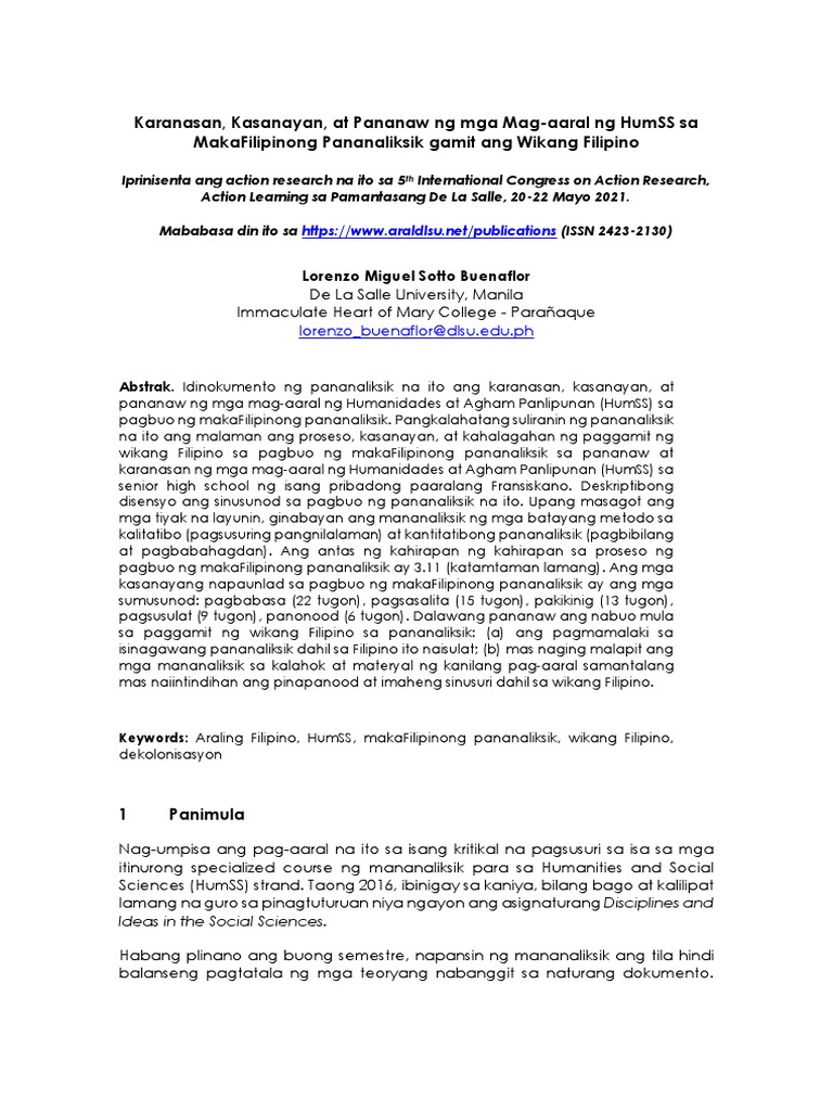 Karanasan Kasanayan at Pananaw NG Mga Ma | PDF