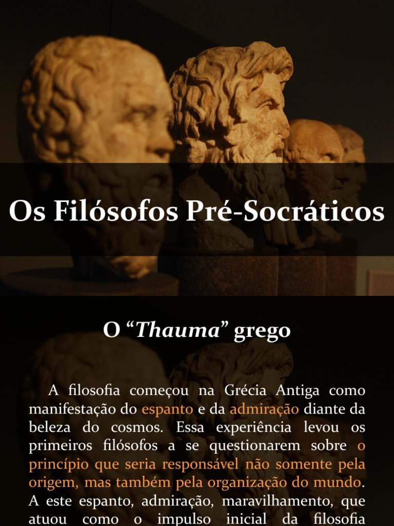 A Origem da Filosofia Grega Antiga: O "Thauma | PDF | Pitágoras ...