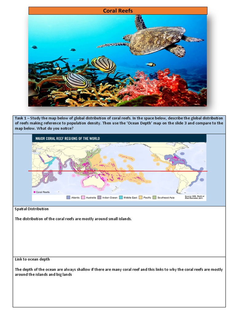 Lesson 5 - Coral Reefs Worksheet | PDF | Coral Reef | Coastal And ...