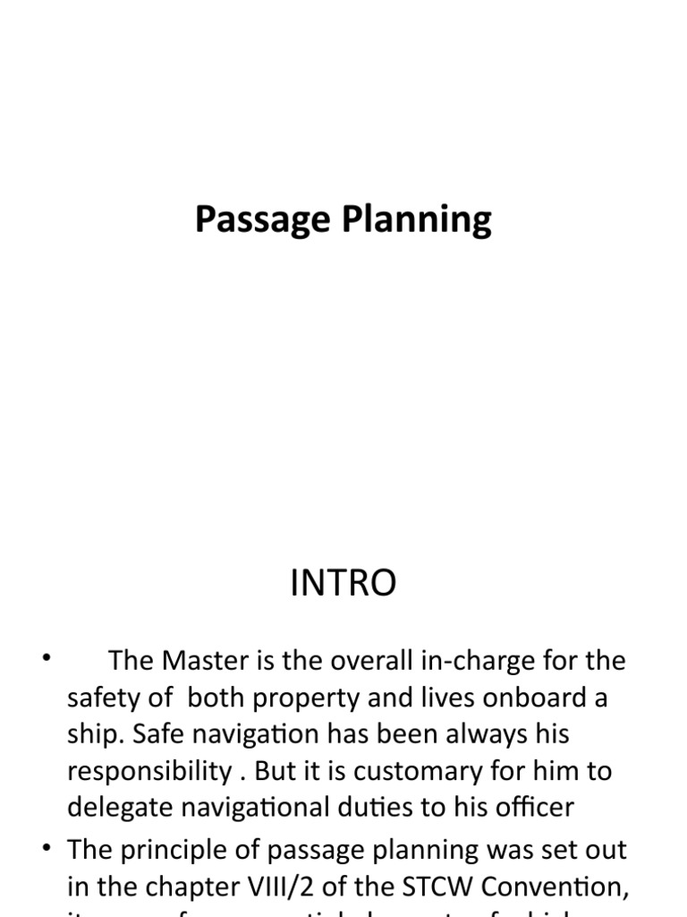 Passage Planning | PDF