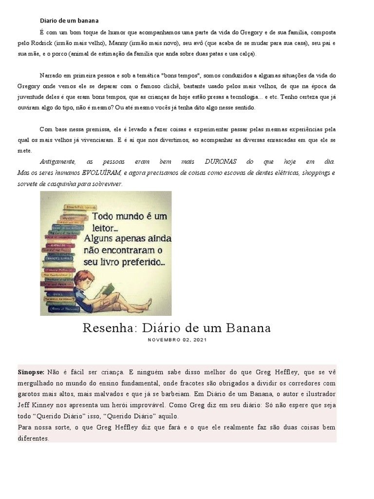 Diario de Um Banana | PDF