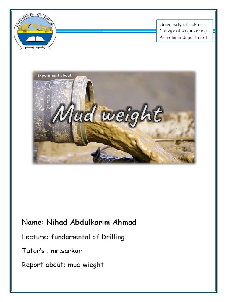 Mud Weight or Density Test | PDF