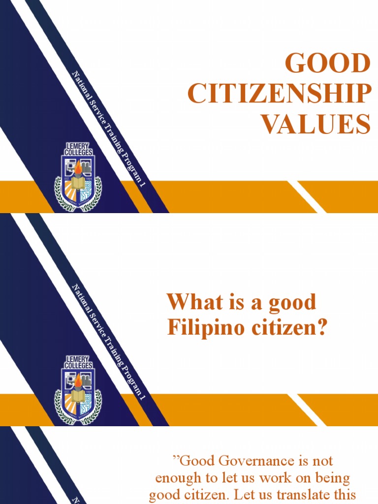 Good Citizenship Values | PDF