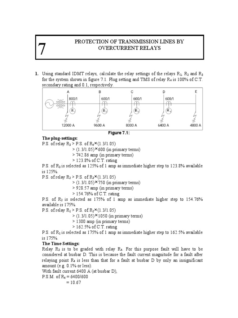 CH 7 Solution | PDF | Relay | Electric Power