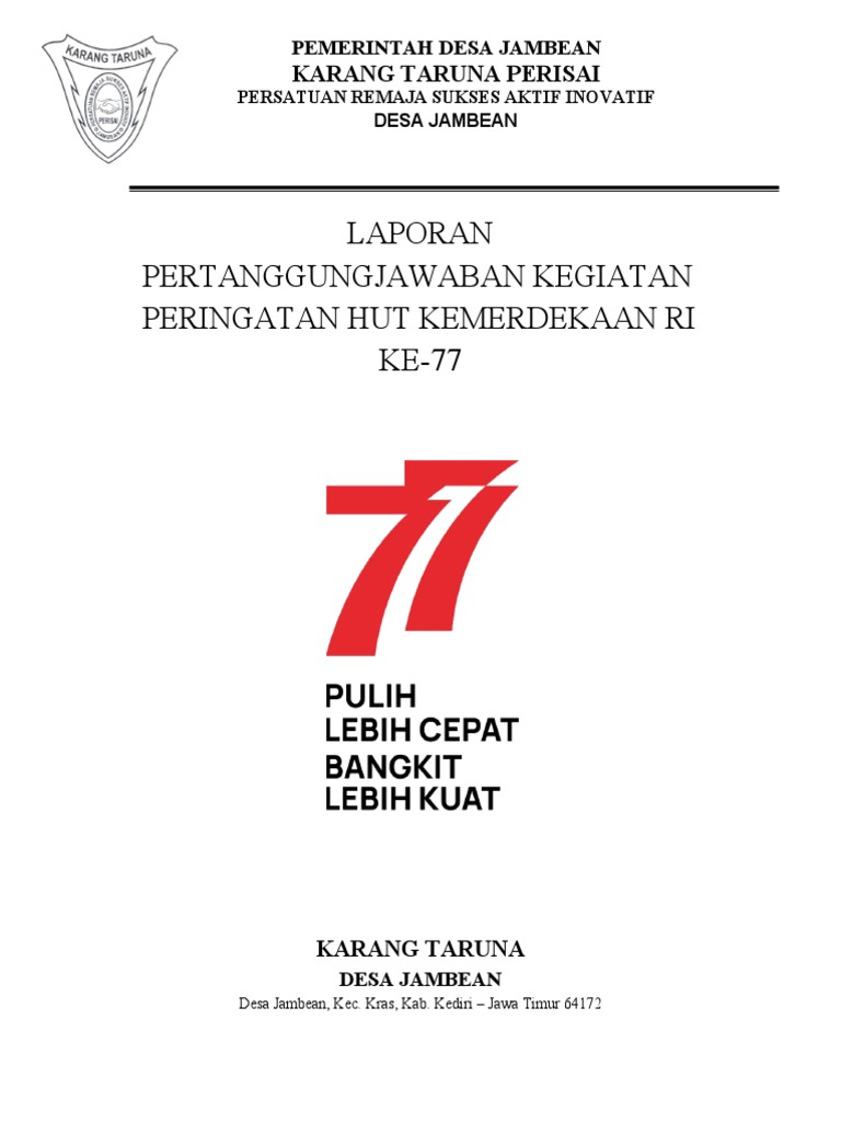 LPJ Kegiatan Peringatan Hut Ri 73 | PDF