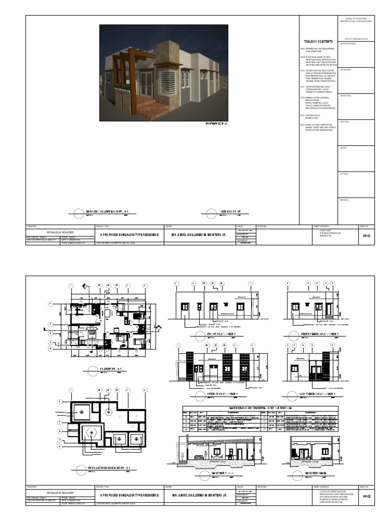 Sample Set of House Plan | PDF