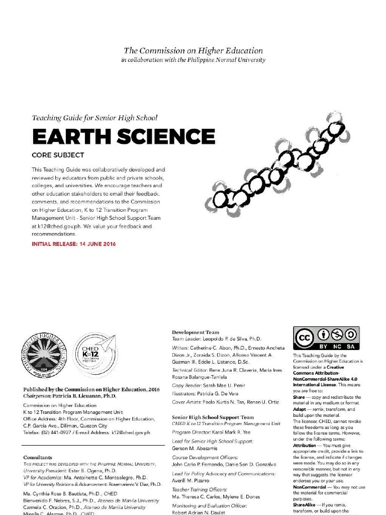 Earth Science Teaching Guide | PDF