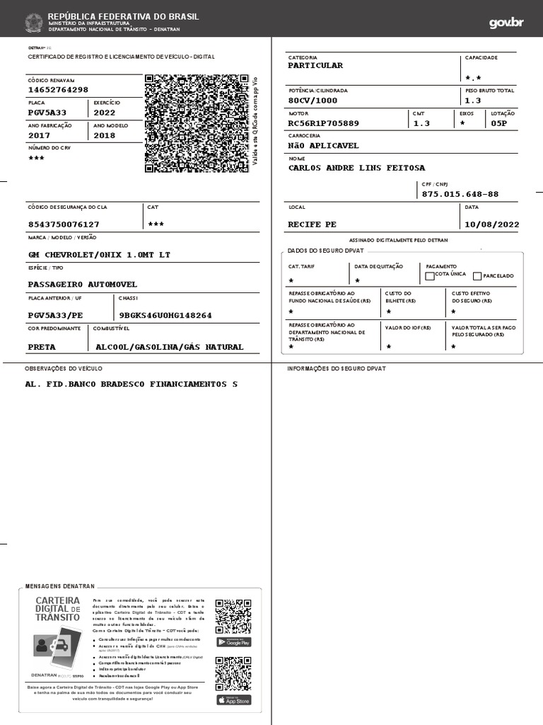 Documento Onix | PDF | Veículo motorizado | Transporte