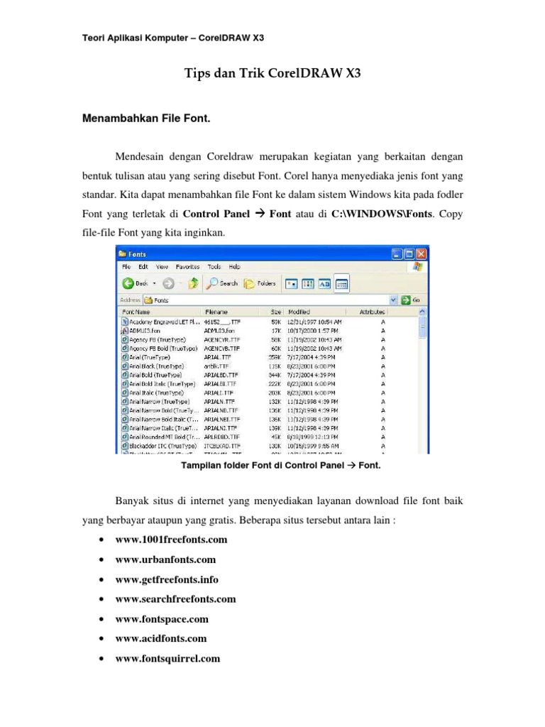 Tips Dan Trik Coreldraw x3 | PDF