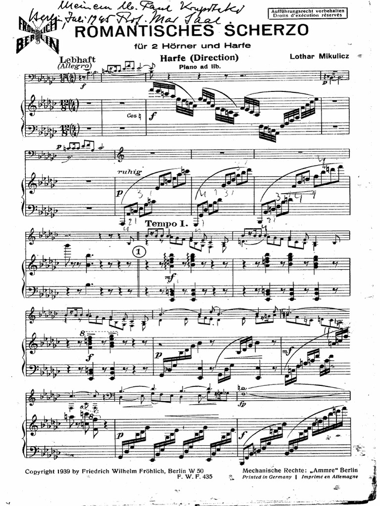 L.Mikulich Romantisches Scherzo Đ Đ ŃŹ 2 Đ Đ°Đ Ń ĐĽŃ Đ Đ Đ°Ń Ń Ń | PDF