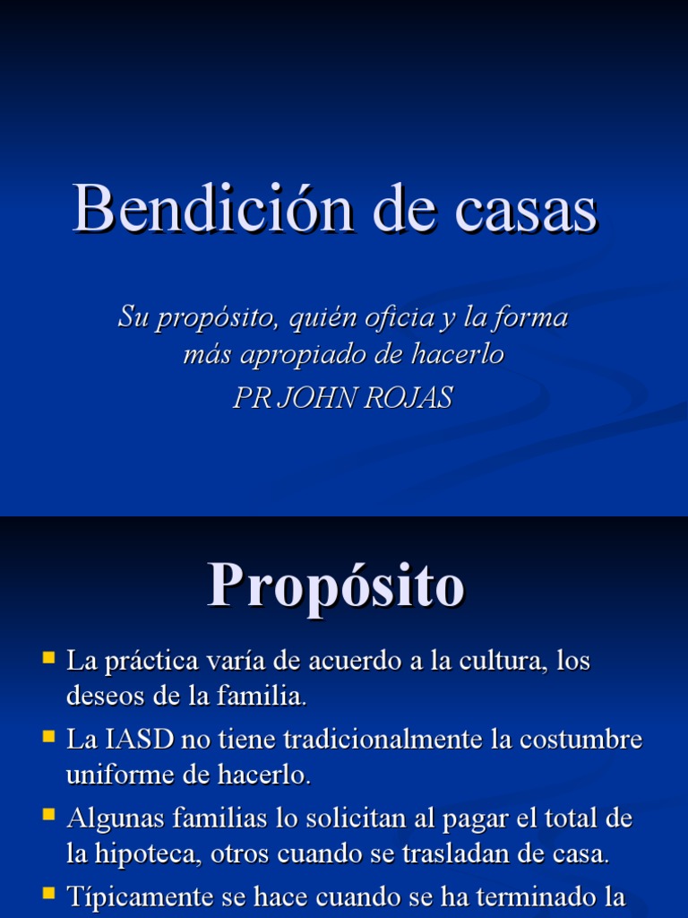 Bendición de Casas | PDF | Oración