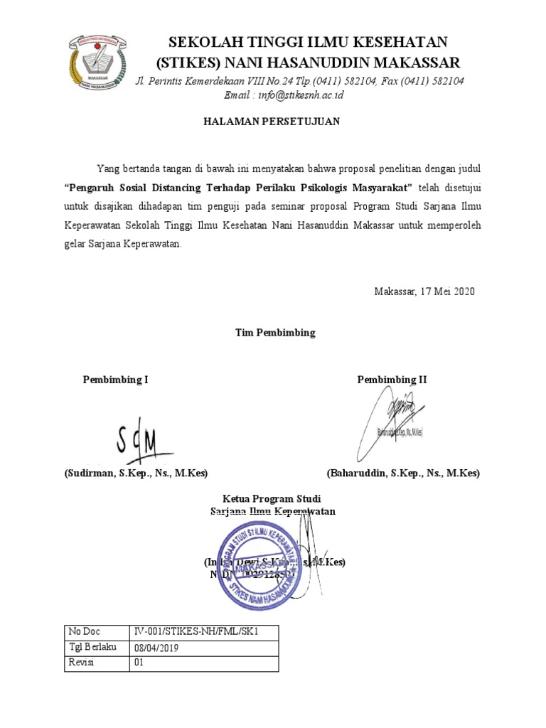 Halaman Persetujuan | PDF