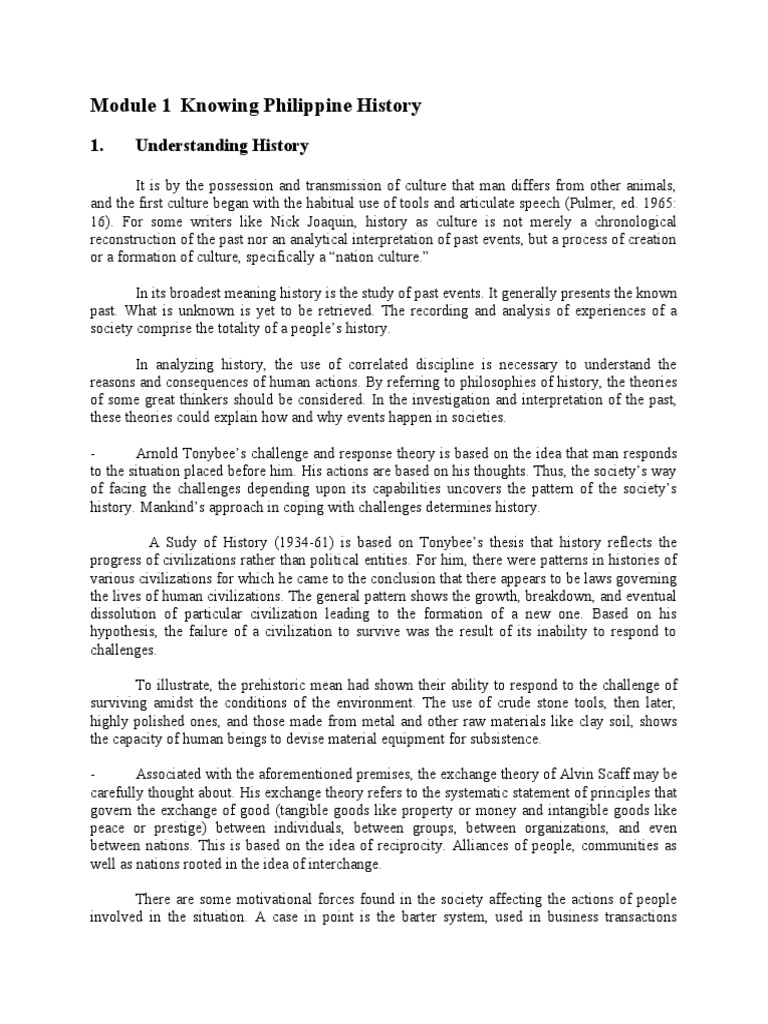 Module 1knowing Philippine History | PDF