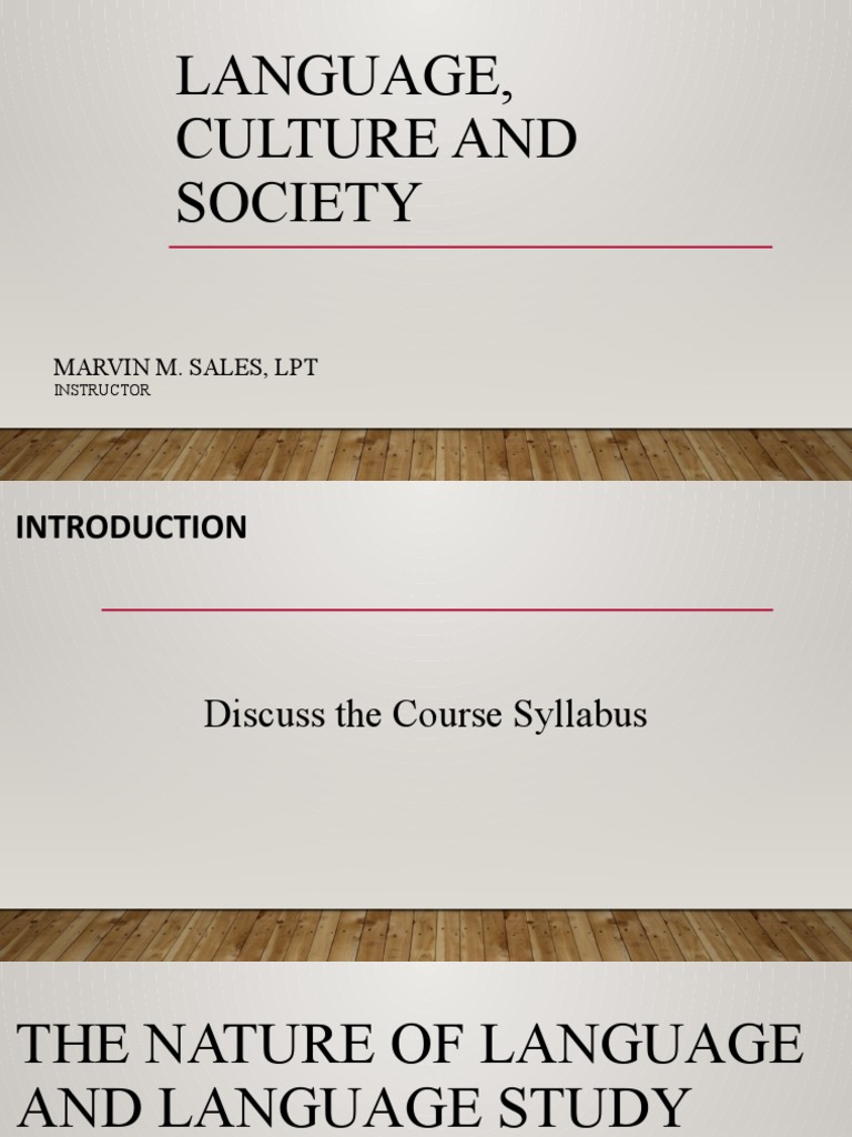 Language, Culture and Society Chapter 1 Lesson 1 | PDF | Reading ...