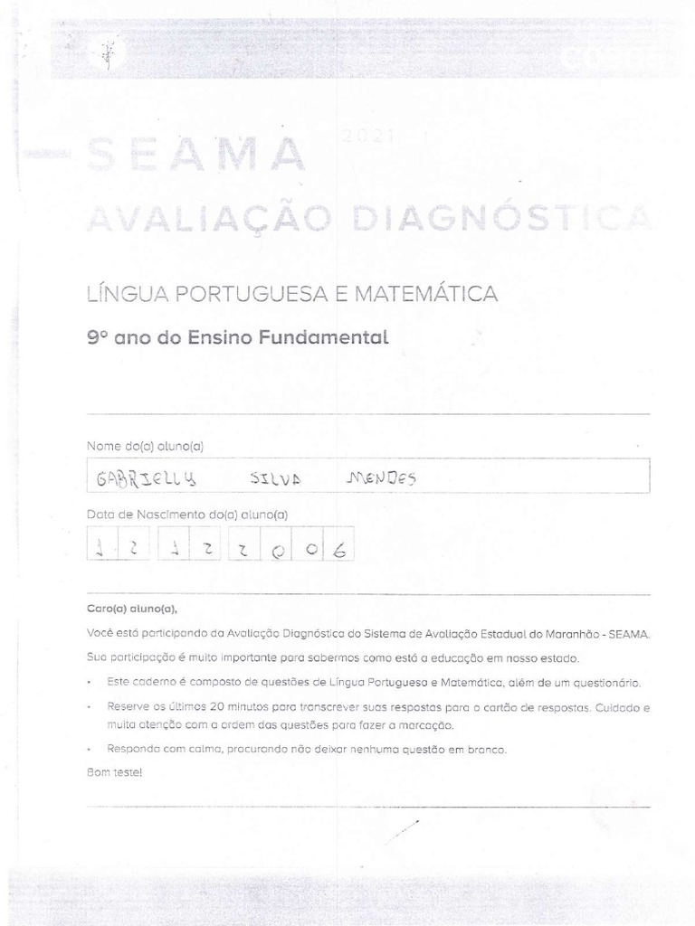 Prova SEAMA 2021_compressed (1) | PDF
