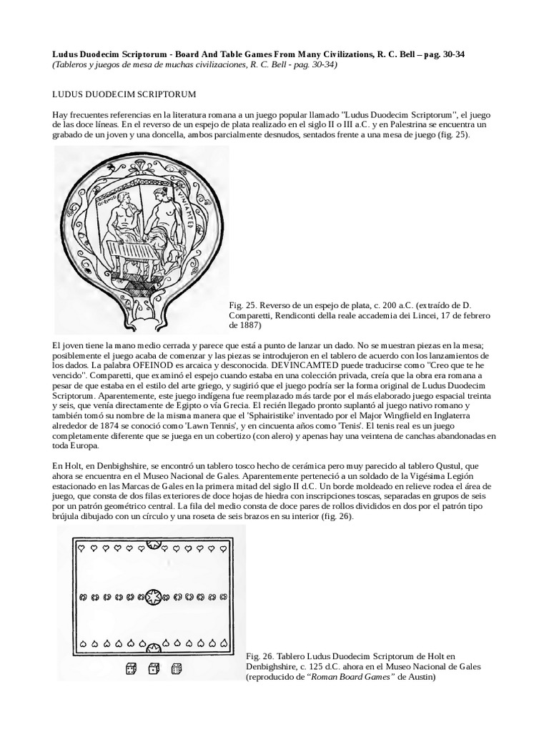 Ludus Duodecim Scriptorum Board and Table Games From Many Civilizations ...
