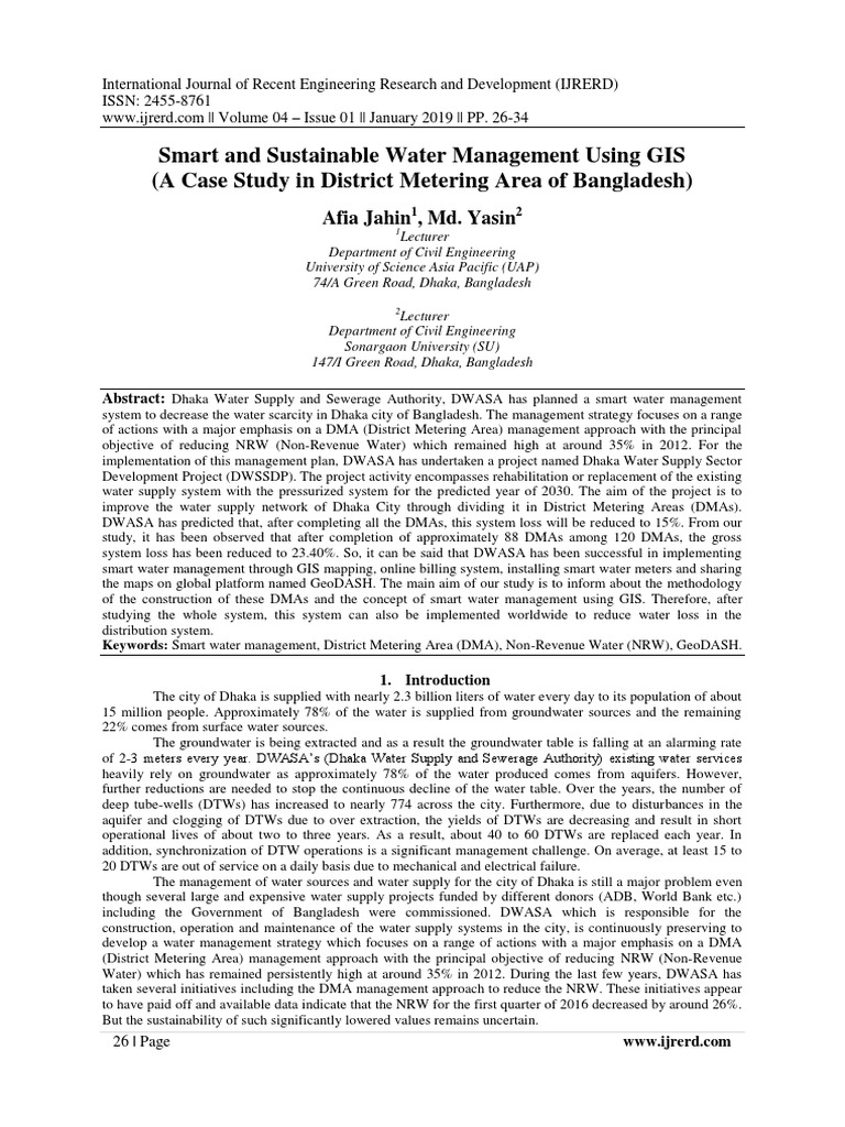 Smart Water Management System | PDF
