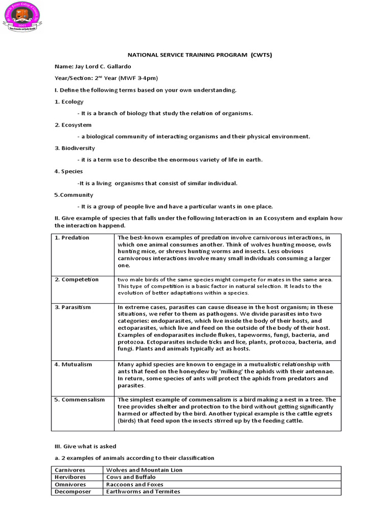 Environment and Waste Management ANSWER | PDF