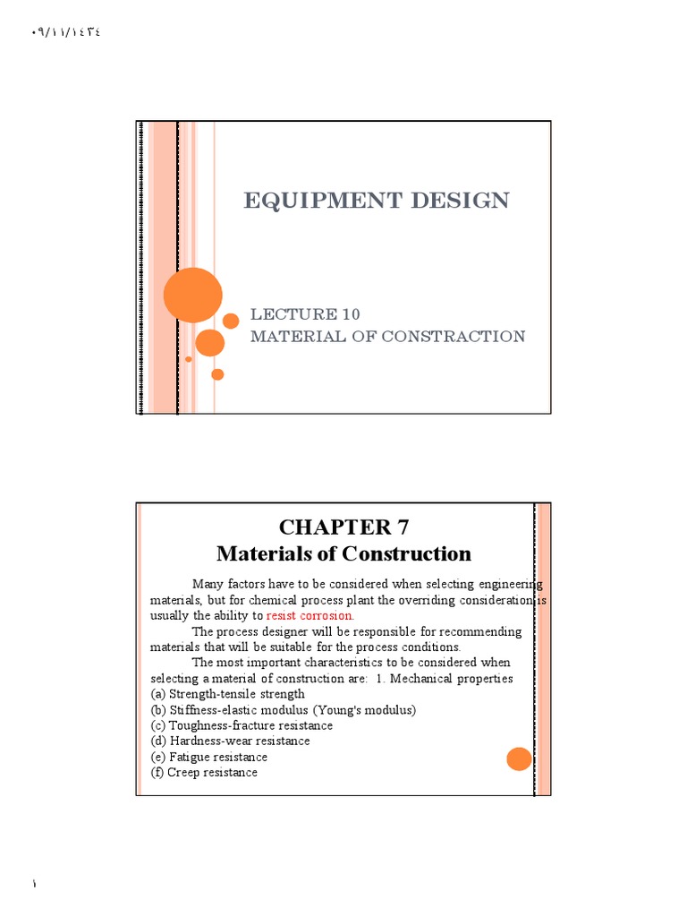 Equipment Design Lecture 10 | PDF