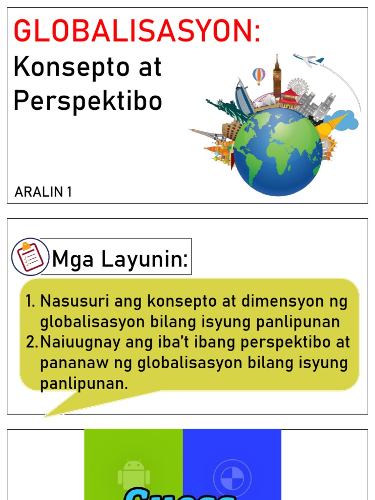 Aralin 1.1 Konsepto NG Globalisasyon | PDF