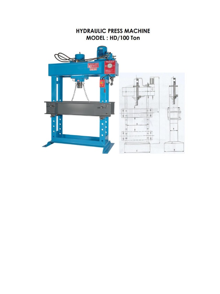 100ton Hydraulic Press | PDF