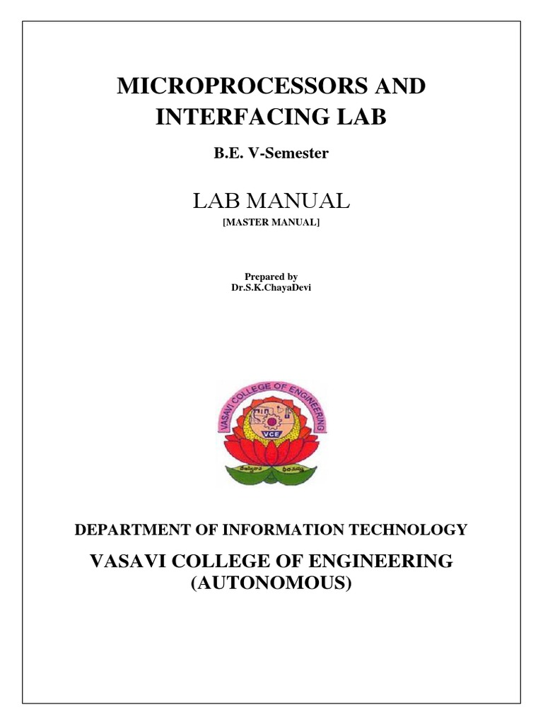 MPI Lab Manual Final | Download Free PDF | Central Processing Unit | Pointer (Computer Programming)