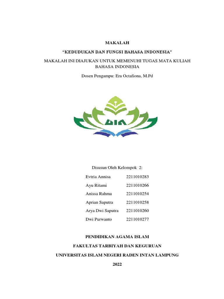 Makalah Bhs. Indo | PDF