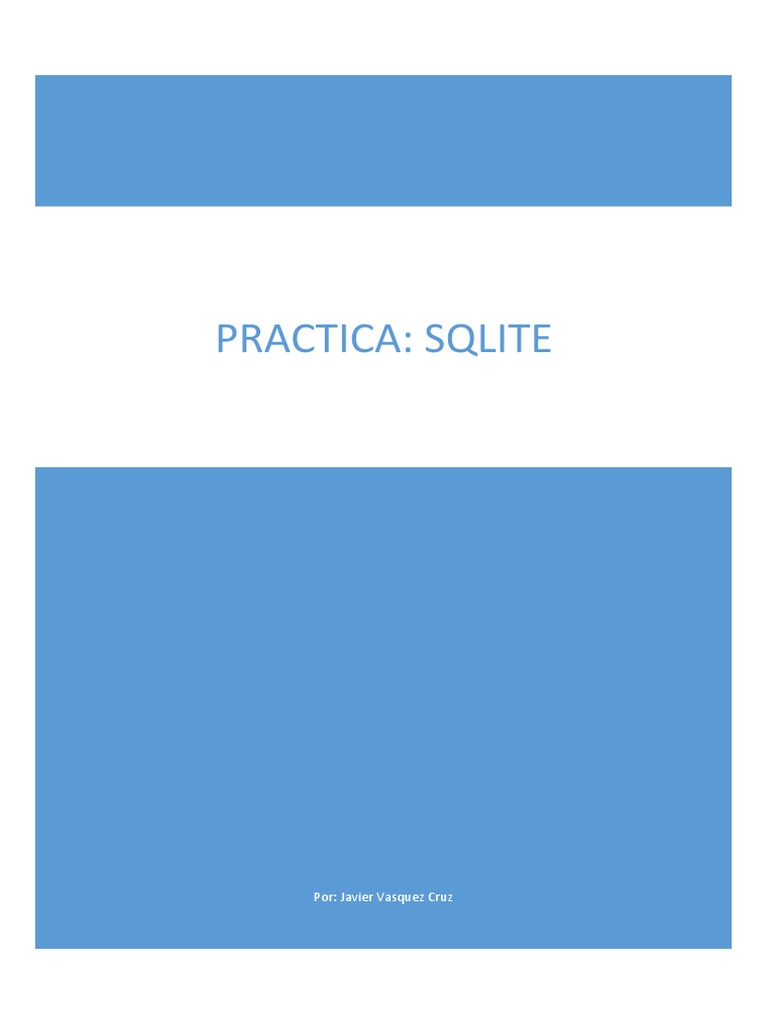 Practica SQLite | PDF