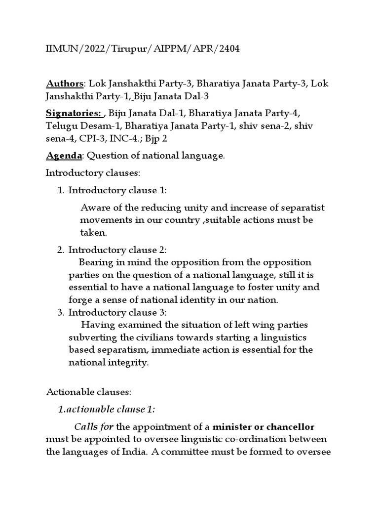 AIPPM Bloc 1 Resolution | PDF