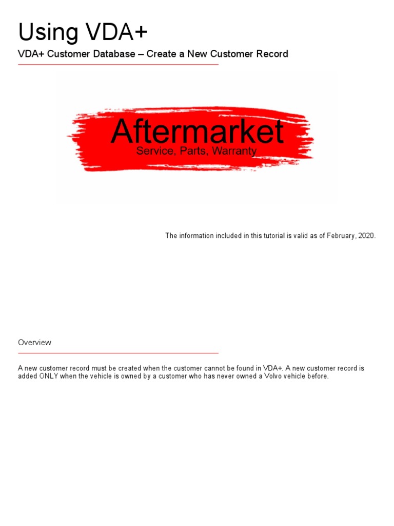 VDA Customer Database Create A New Customer v2 | PDF | Databases | Microsoft Windows