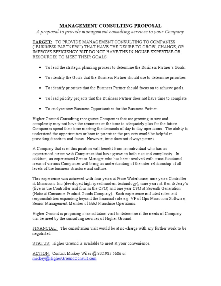 Management Consulting Proposal | PDF