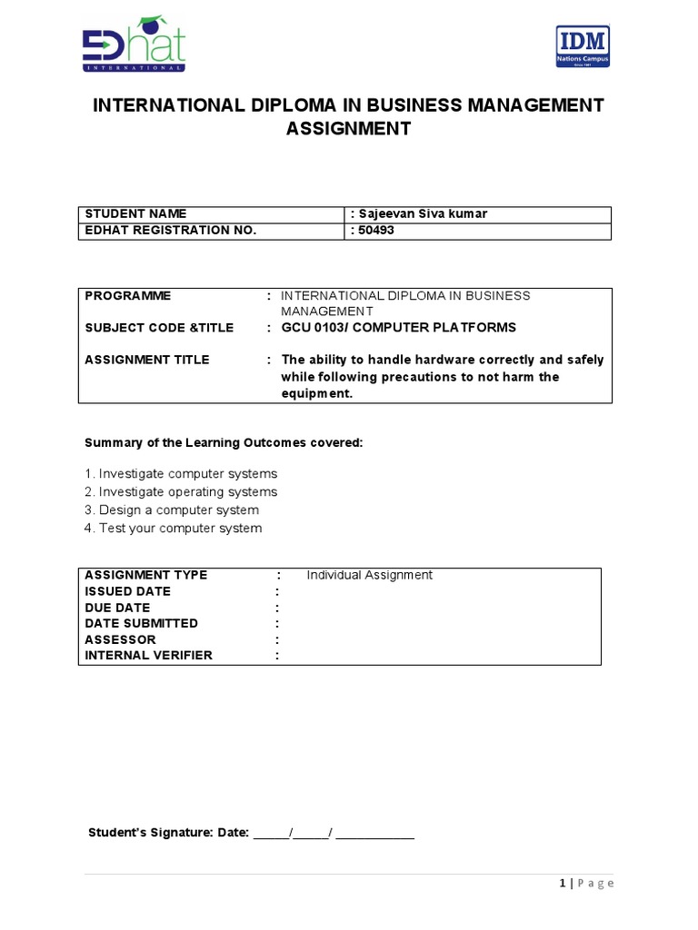 GCU 0103 Computer Platforms | PDF | Operating System | Computer Hardware