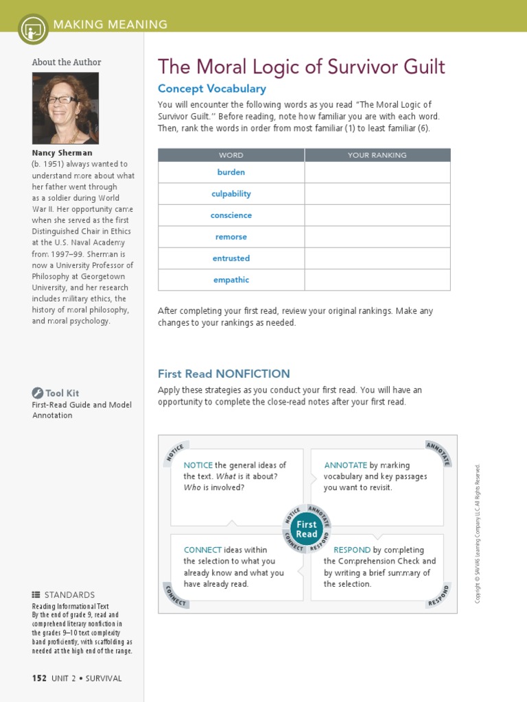 The Moral Logic of Survivor's Guilt | PDF