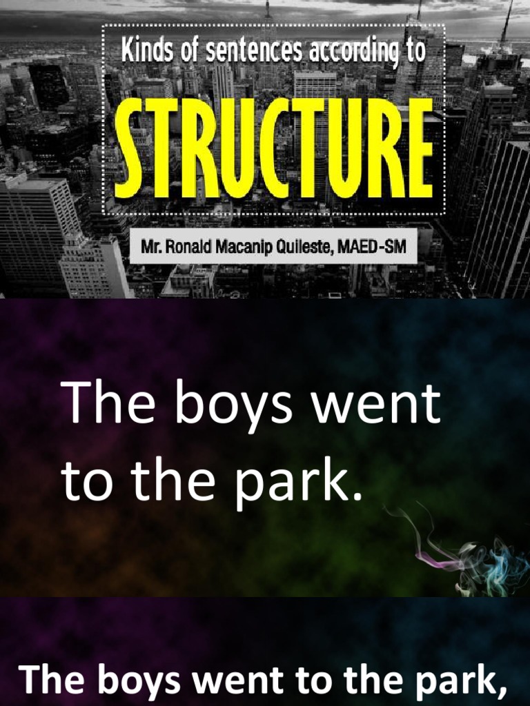 Sentence Typesss | PDF | Language Mechanics | Syntax