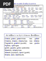 Nosiniu Raidziu Rasymas Zodziu Saknyje - Taisykles - Pask. | PDF