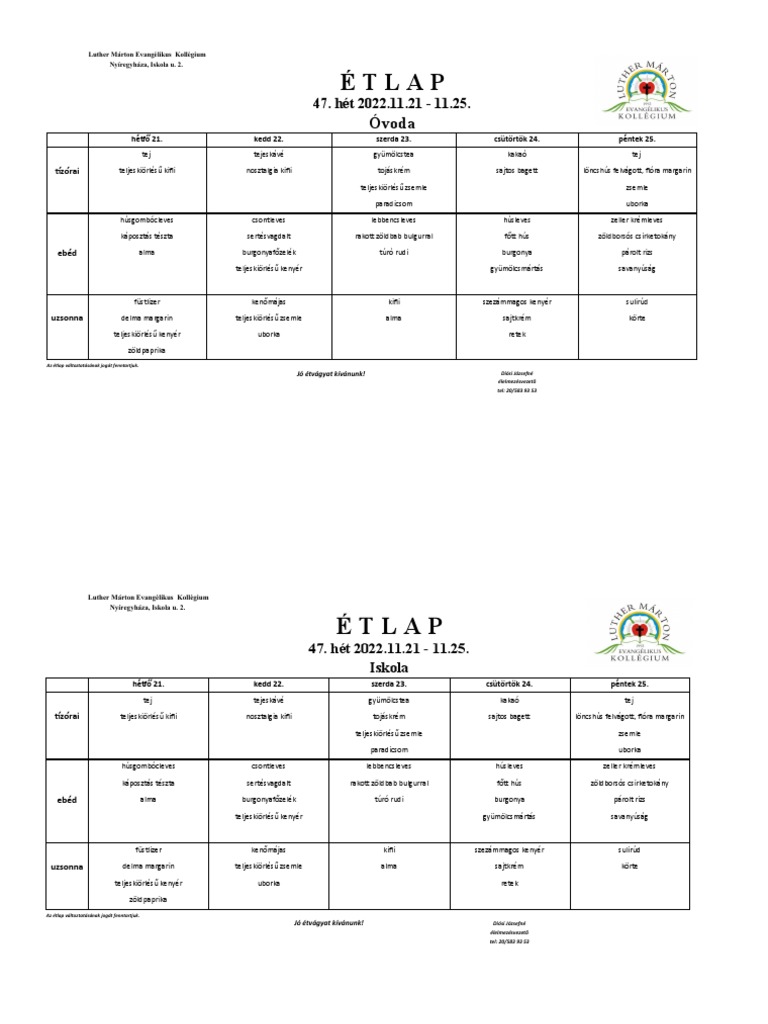 Étlap - 2022 11 21 11 25 | PDF