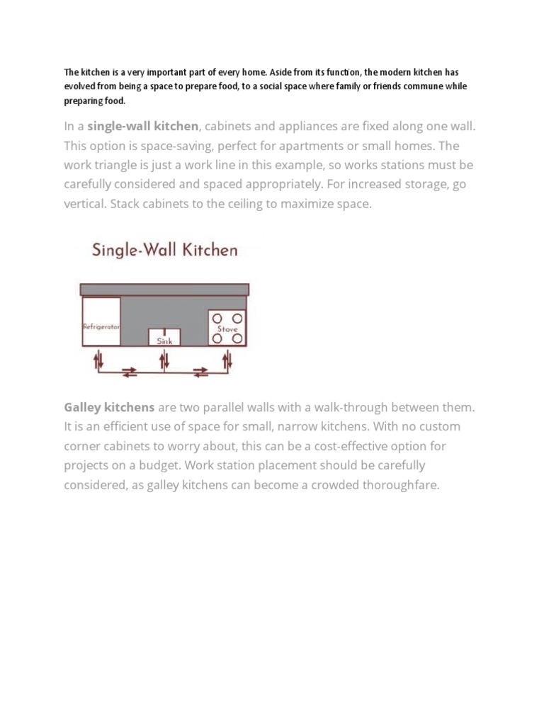 Kitchen Layout | PDF | Kitchen | Countertop